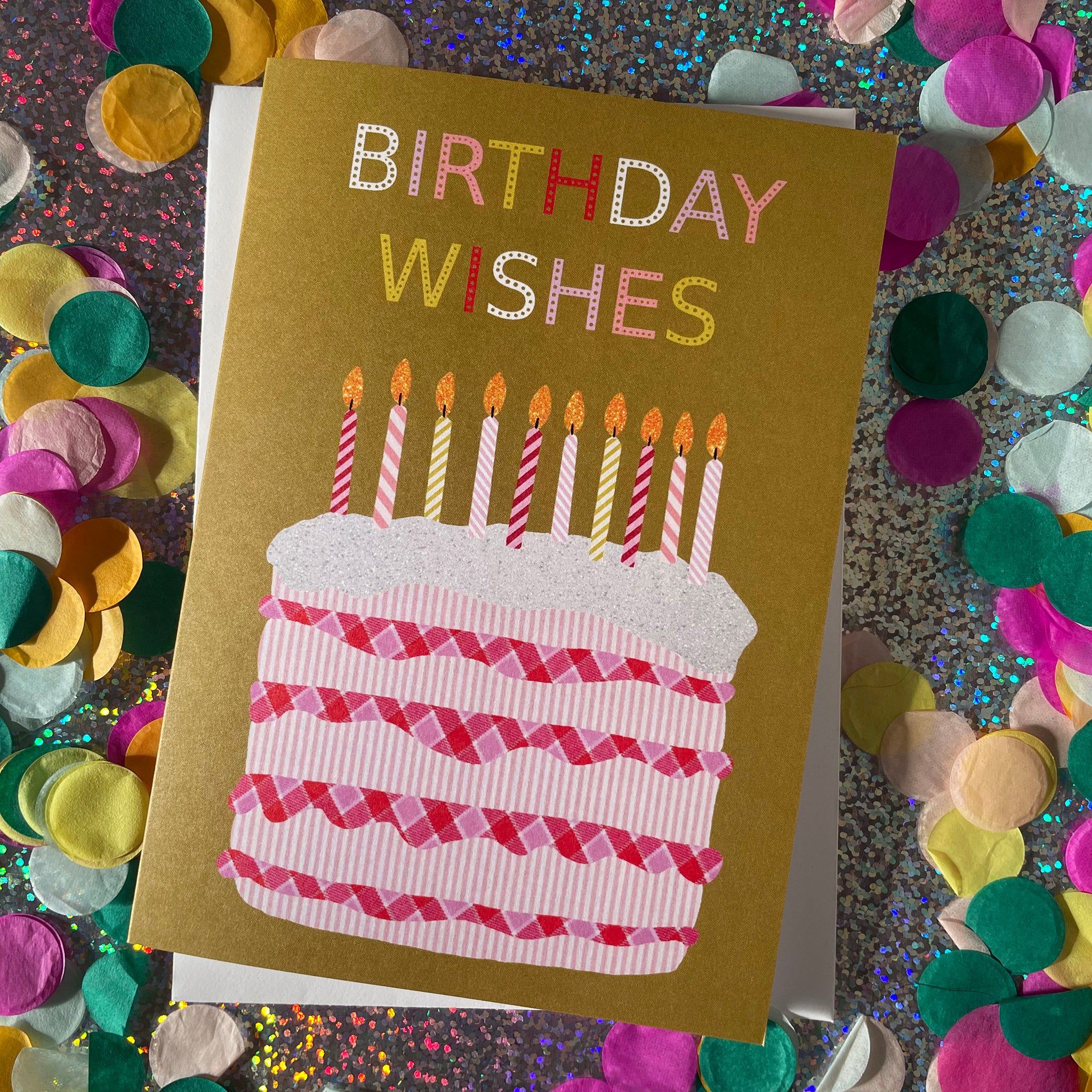 Unique Birthday Cake Card - Celebrate with Style - Katsillustration
