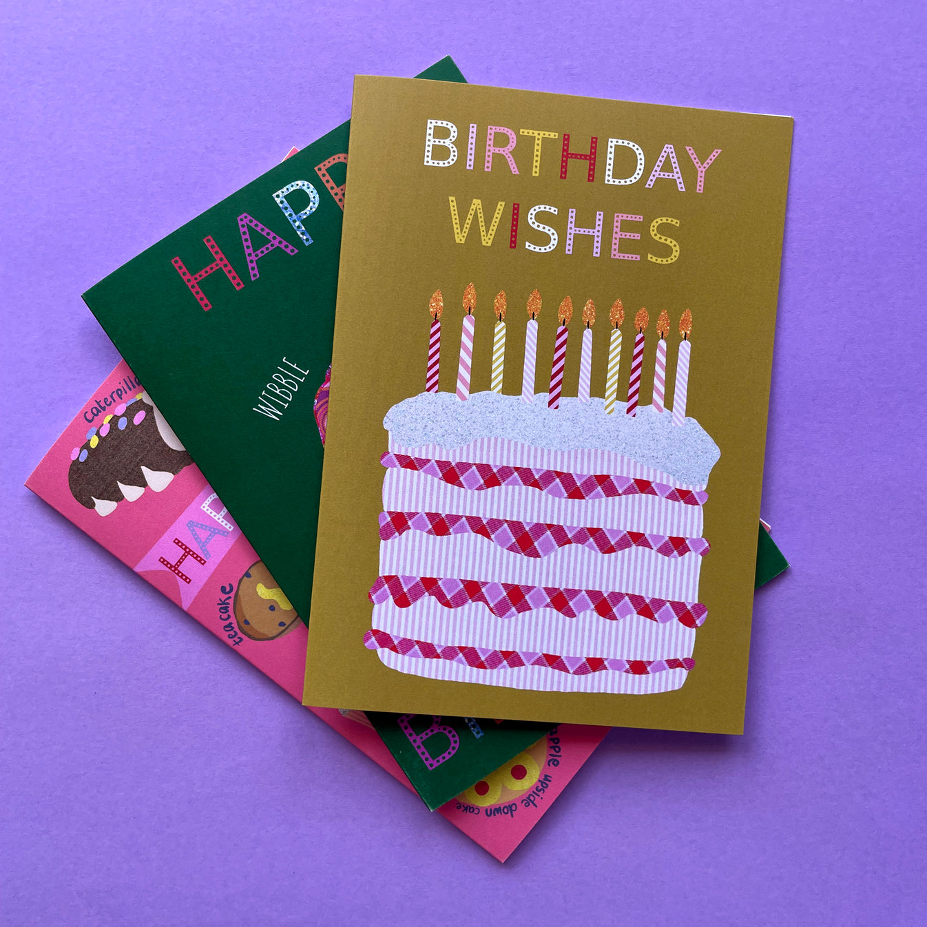 Unique Birthday Cake Card - Celebrate with Style - Katsillustration
