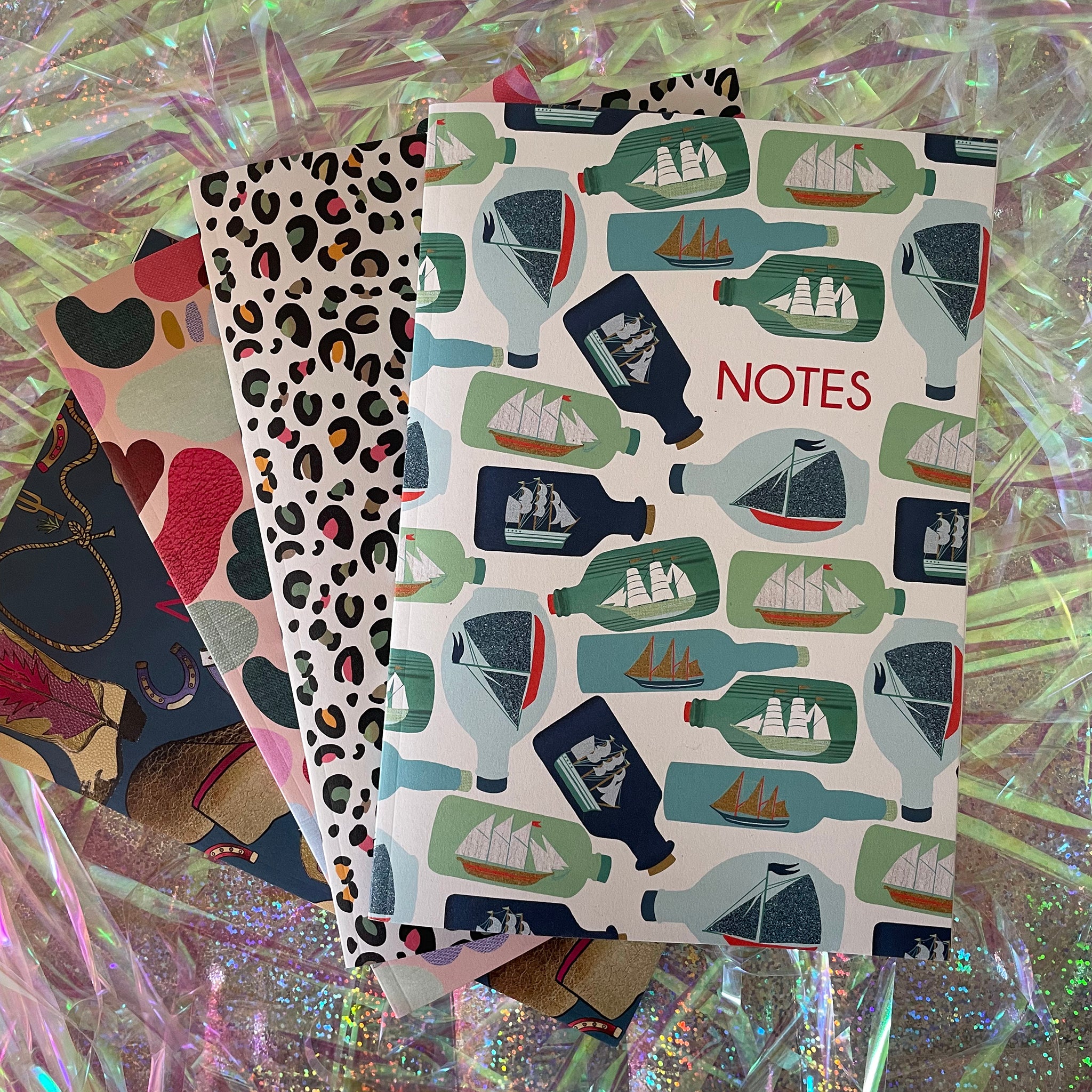 Ships in Bottles Notebook – Katsillustration